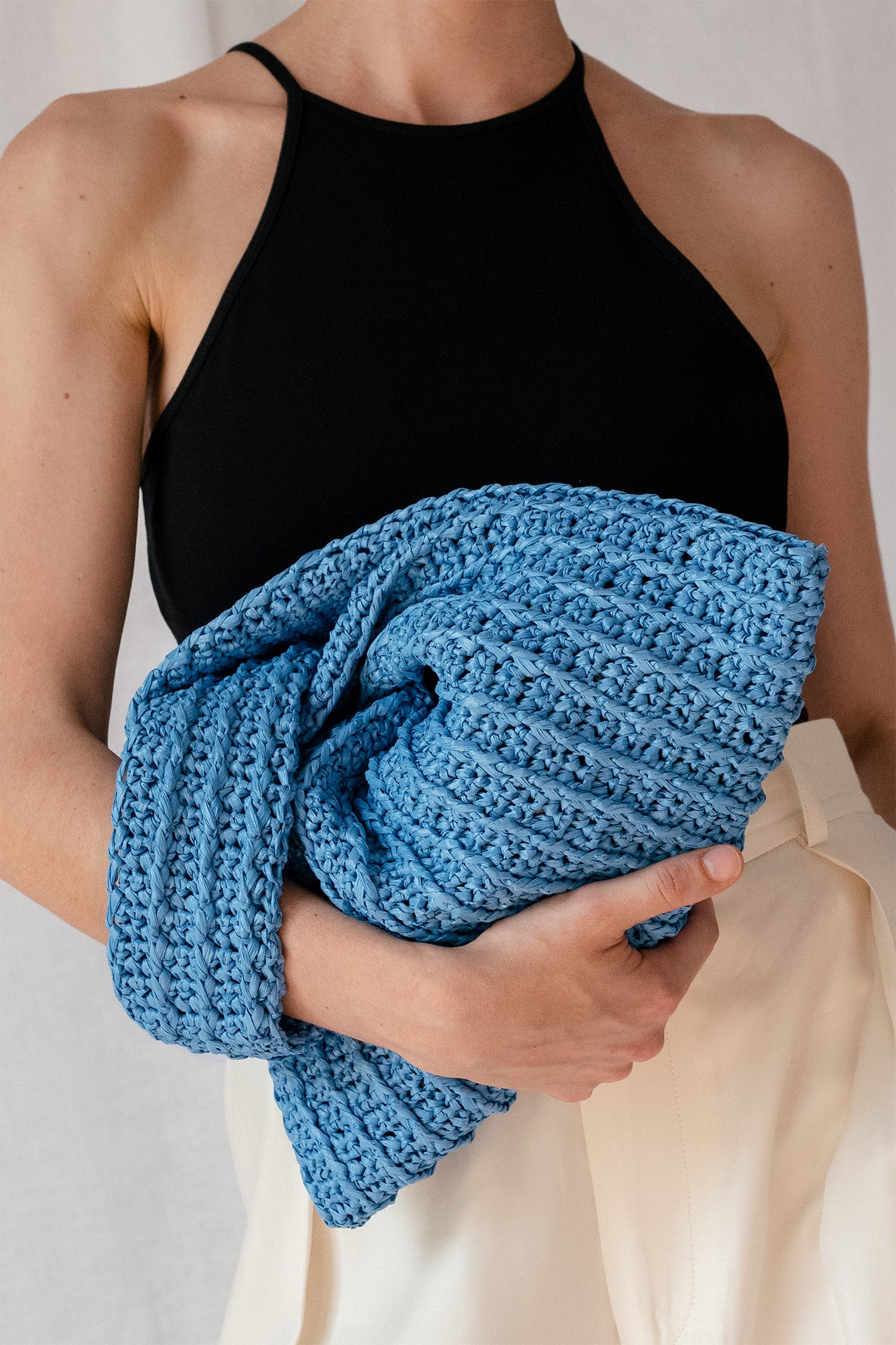 Raffia Knot Bag in Tan, Crochet Raffia Handbag, Summer Wrist Bag ...